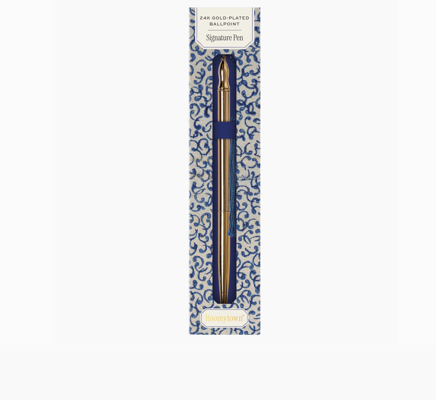 24k Gold Plated Ballpoint Pen - Blue Tassel – Zaytuna College Bookstore