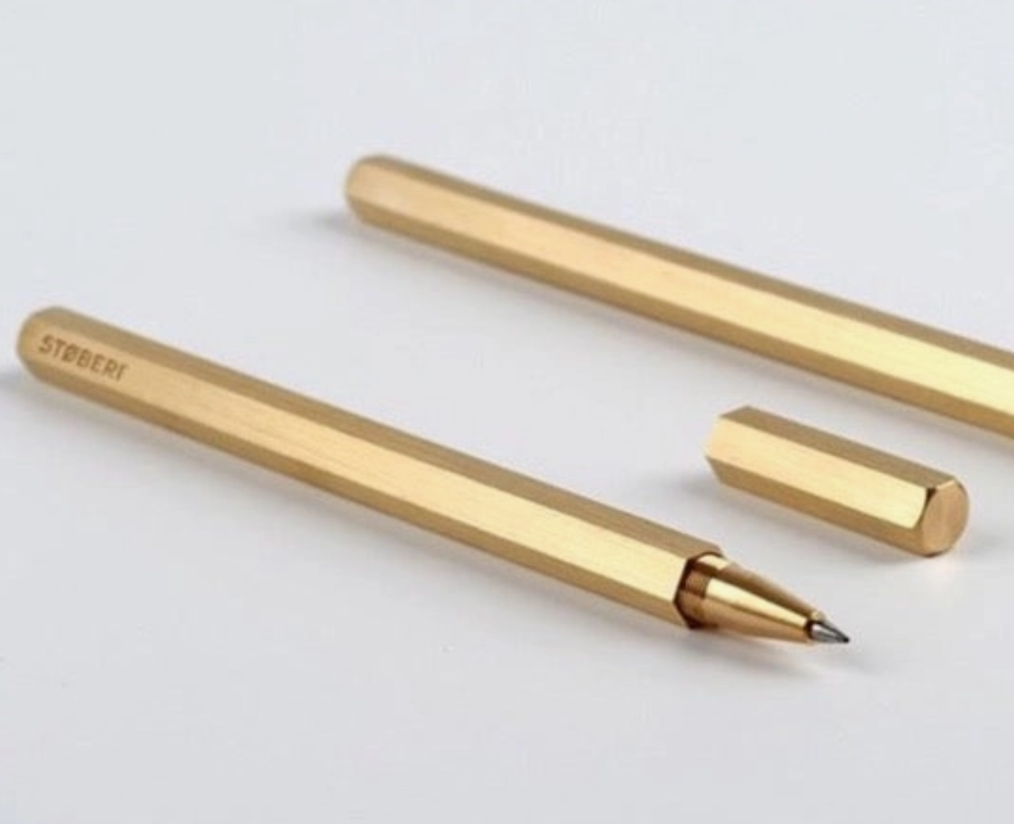 Brass Minimalist Hex Pen – Zaytuna College Bookstore
