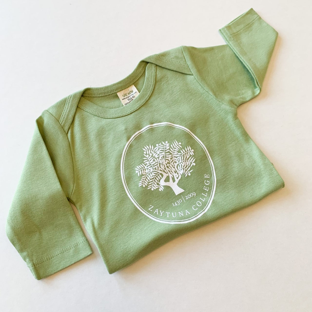 Zaytuna Long Sleeve Onesie - sage – Zaytuna College Bookstore